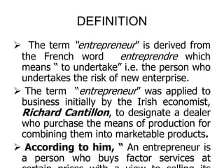 Entrepreneurship development First unit .... by kar | PPTX