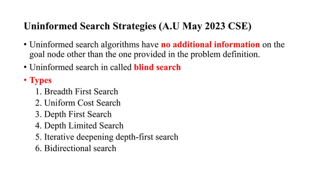 CS 3491 Artificial Intelligence and Machine Learning Unit I Problem ...