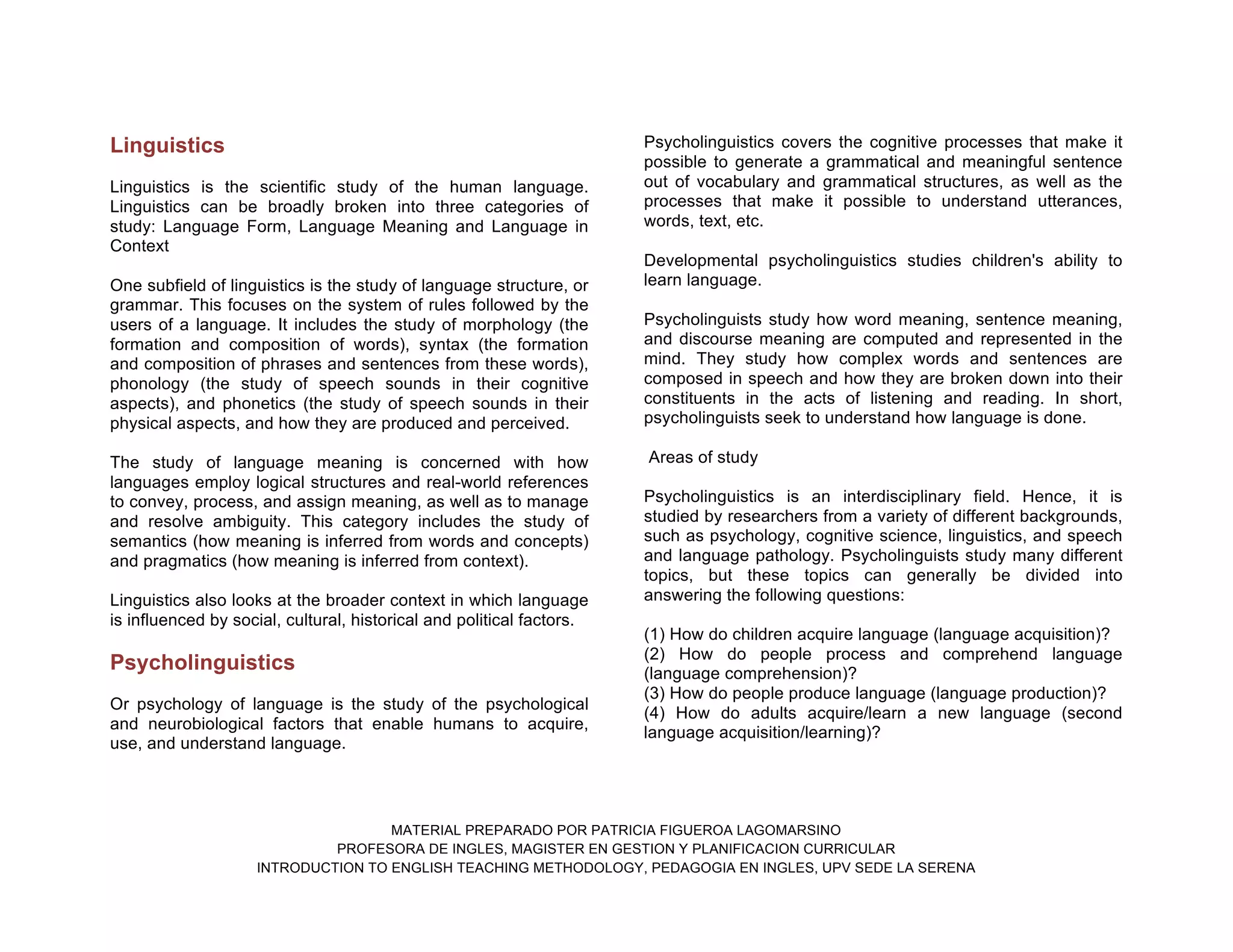 theories of language acquisition | PDF