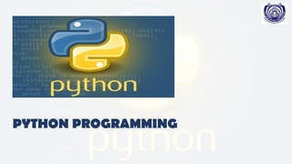 Comprehensive Introduction to Python Programming Language and Its ...