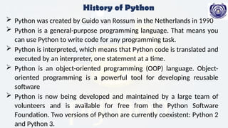 Comprehensive Introduction to Python Programming Language and Its ...