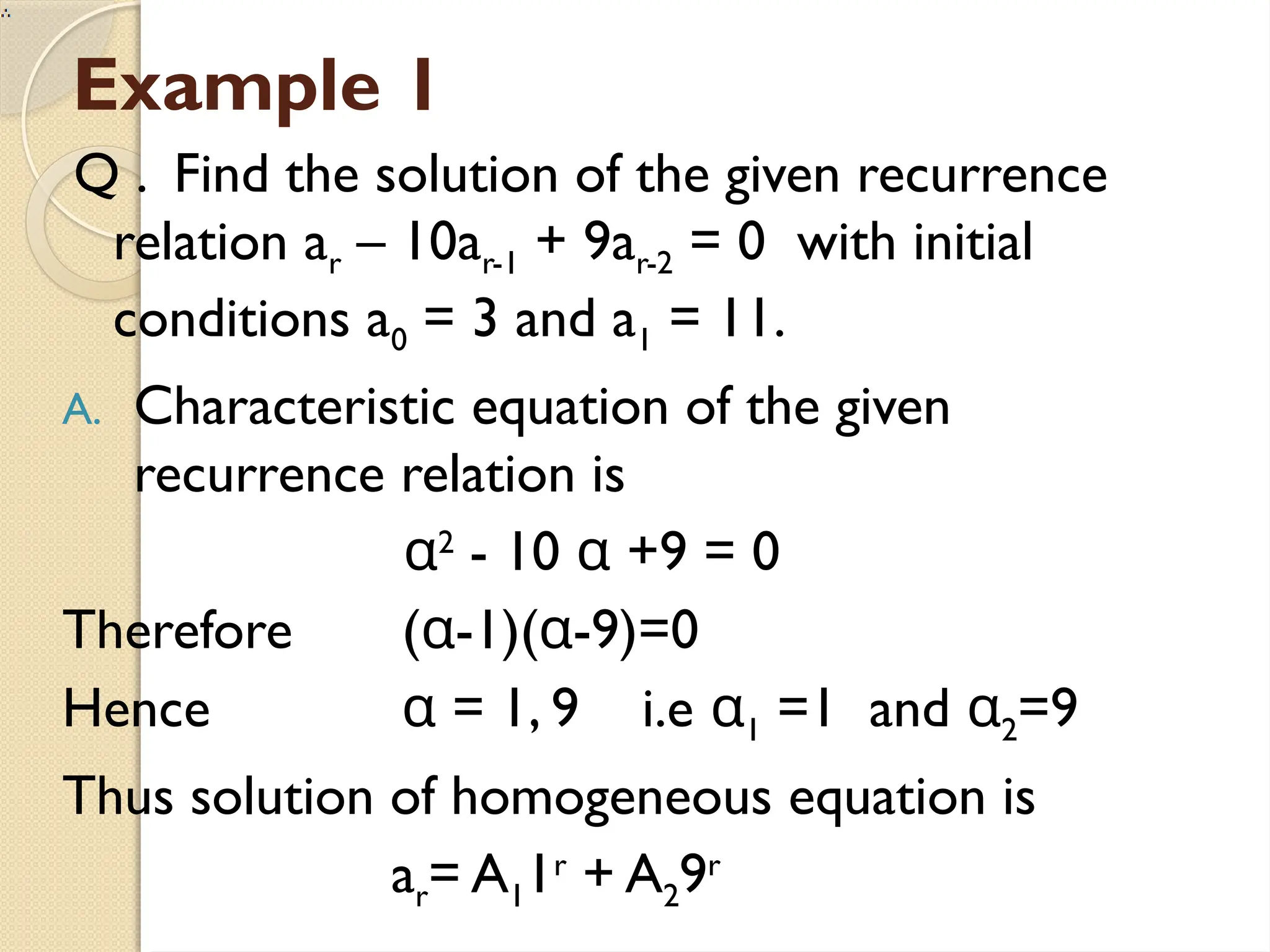 Unit I Recurrence Relations.pptx Fundamentals | PPTX