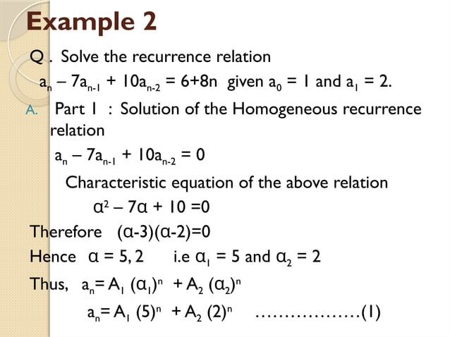 Unit I Recurrence Relations.pptx Fundamentals | PPT