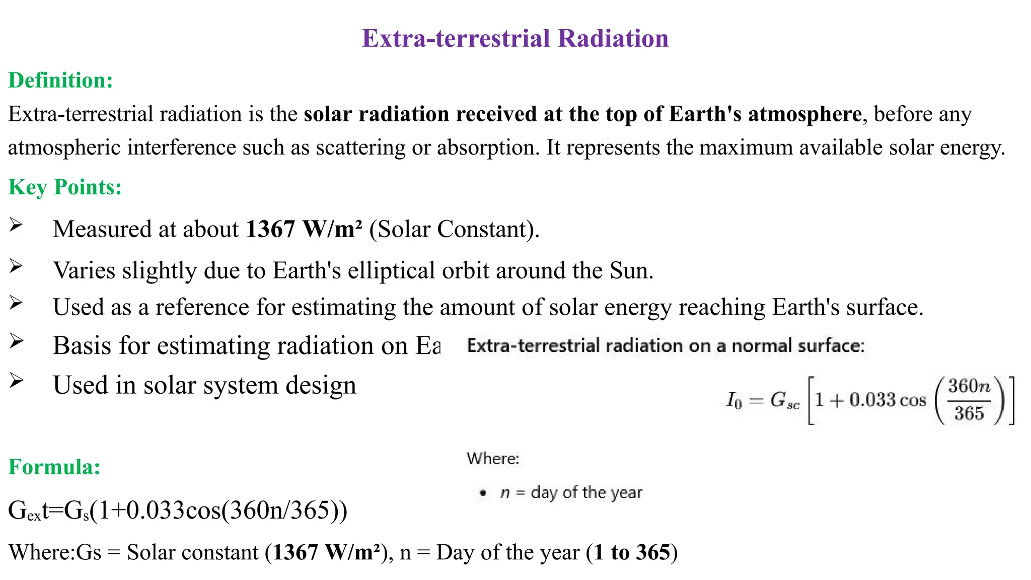 RENEWABLE ENERGY SOURCES Solar Radiation And Collecting Devices | PPTX