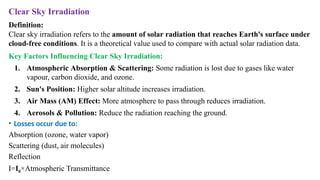 RENEWABLE ENERGY SOURCES Solar Radiation And Collecting Devices | PPTX