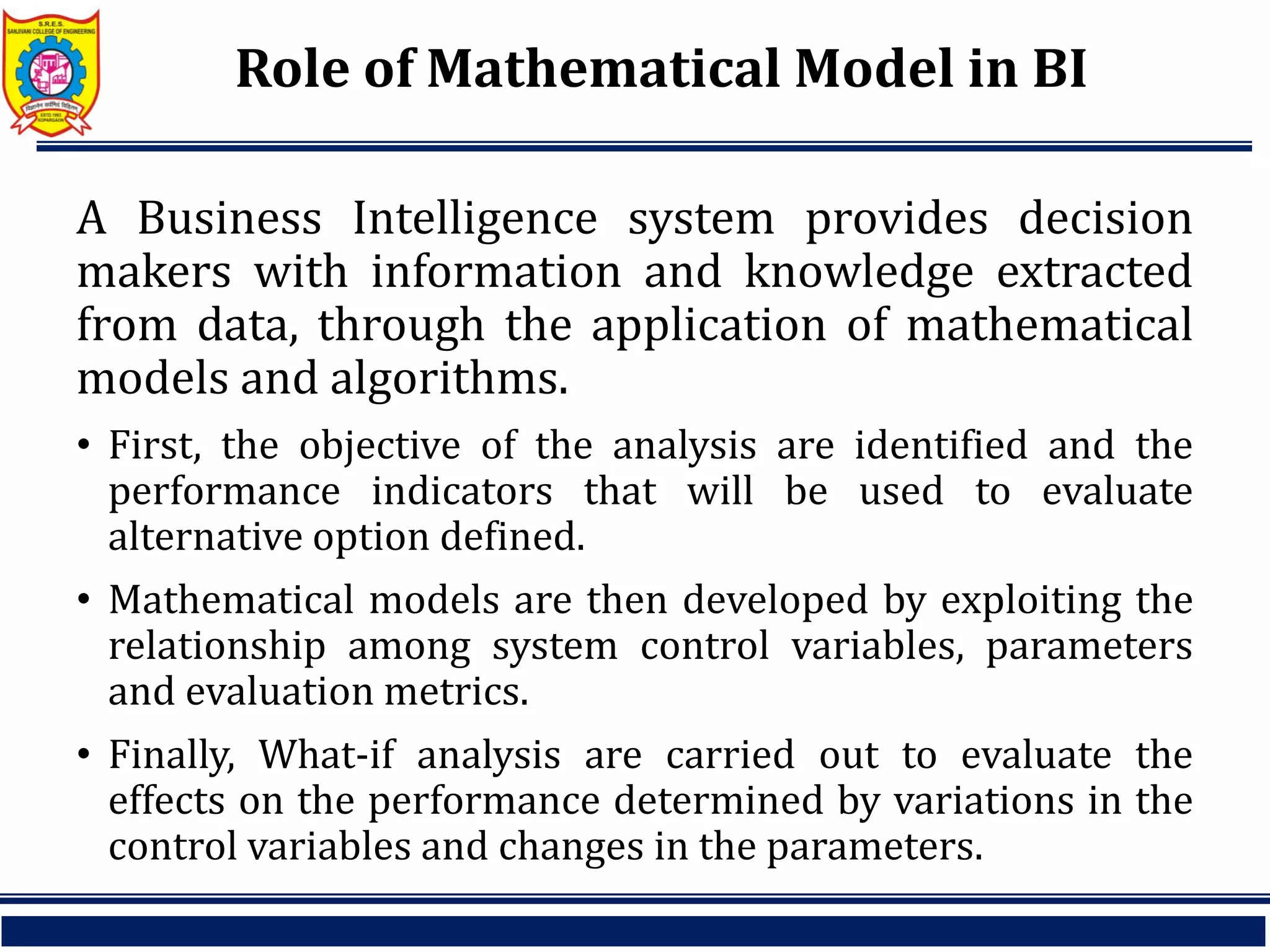 Unit I Role Of Mathematical Model In Bi And Bi Cycle Pdf Technology