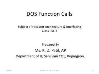 Unit i se pai_dos function calls | PPT