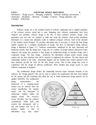 Unit i software design principles 9 | DOCX