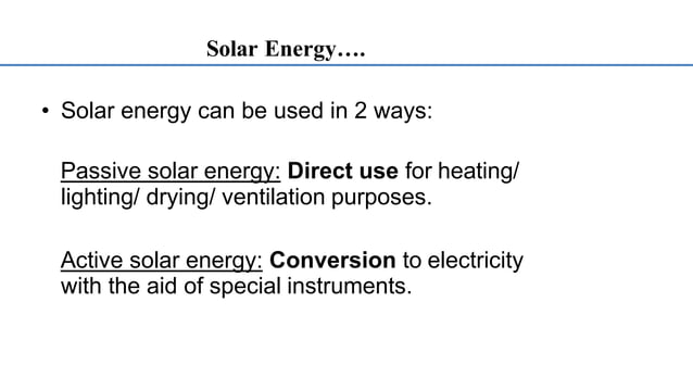 Solar Energy - Introduction | PPTX | Physics | Science