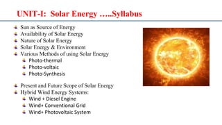 Solar Energy - Introduction | PPTX