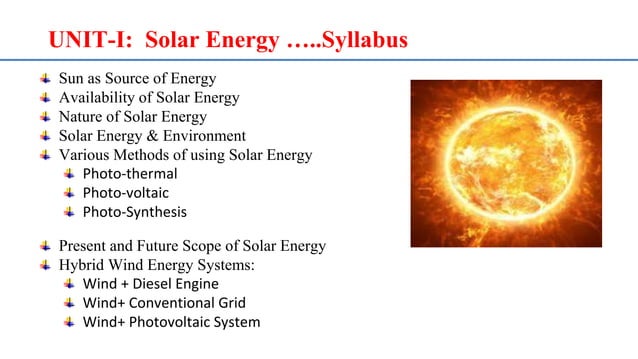 Solar Energy - Introduction | PPTX | Physics | Science