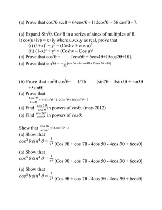 Unit i trigonometry satyabama univesity | DOC