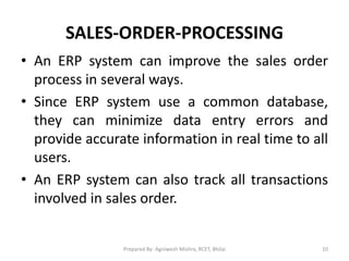 Enterprise Resource Planning(ERP) Unit – iv | PPT