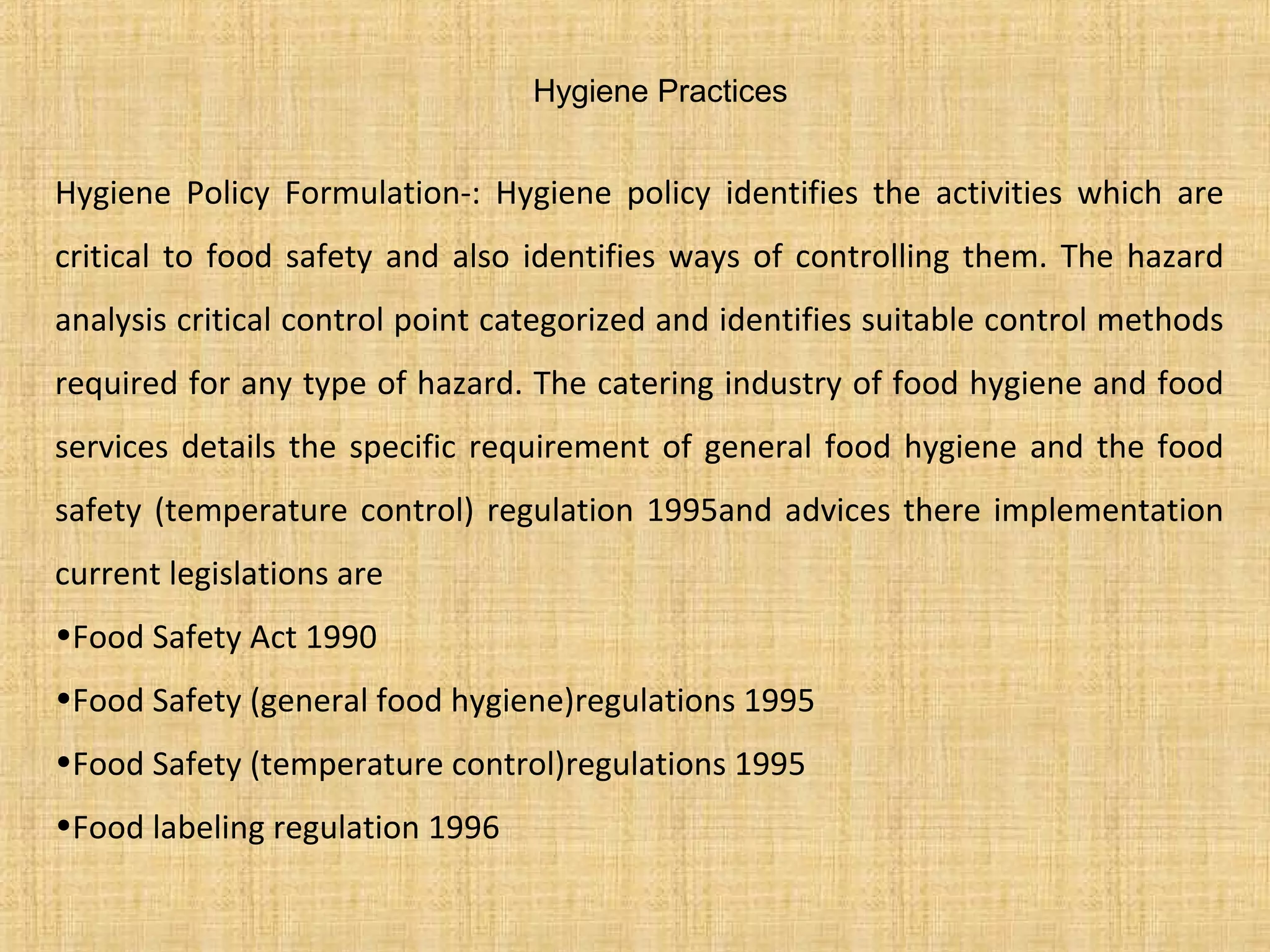 Hygiene Practices in Hotels | PPT