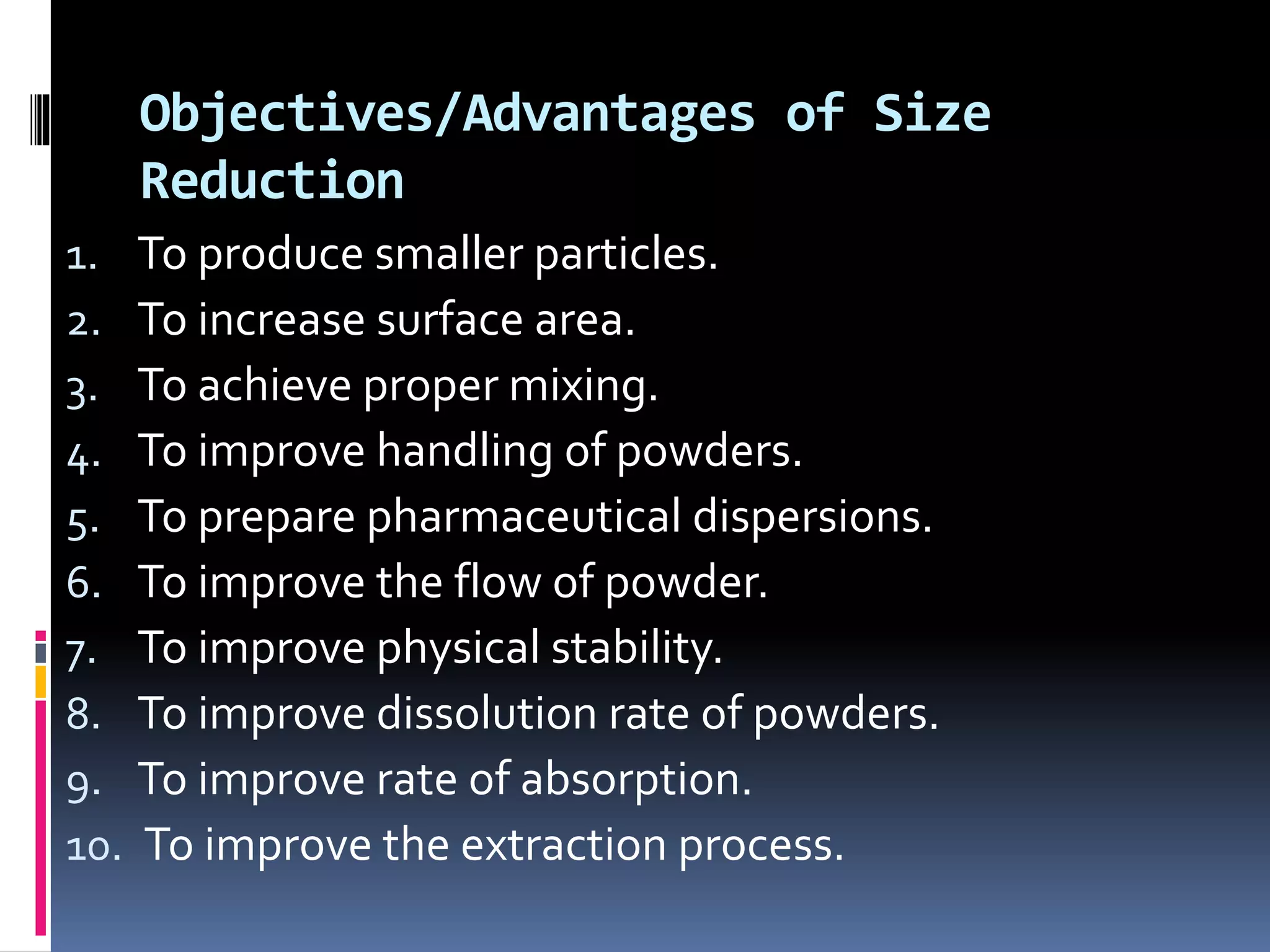 Size reduction (Communition) | PPTX