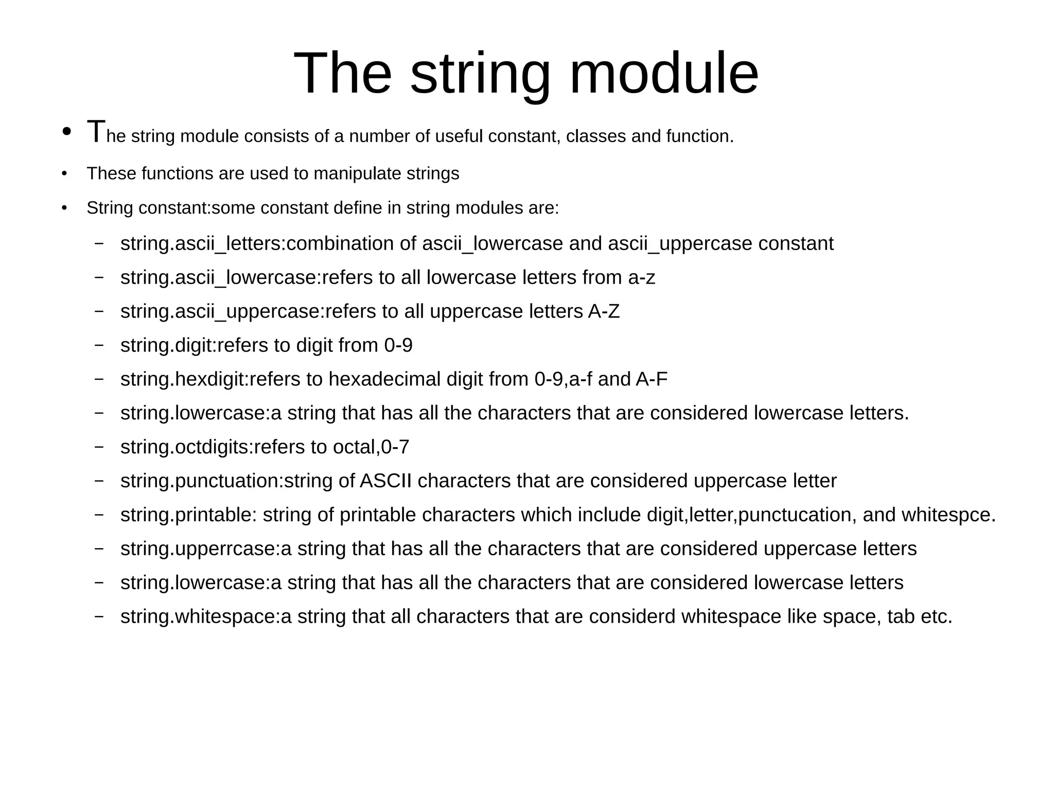 Strings in Python | PDF
