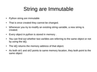 Strings in Python | PDF