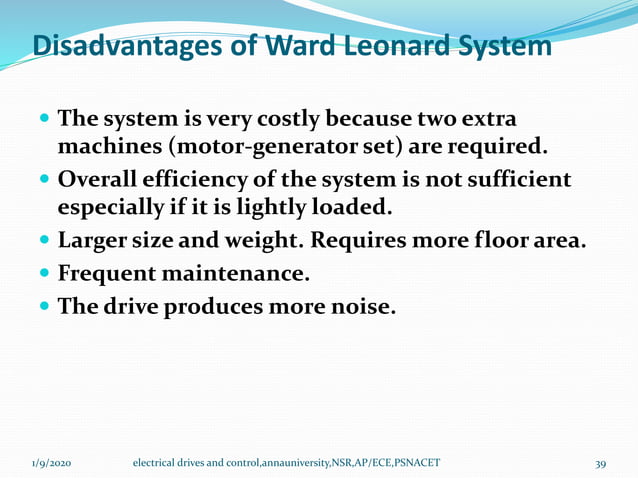 Unit iv conventional and solid state speed control of dc motors | PPT
