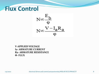Unit iv conventional and solid state speed control of dc motors | PPTX