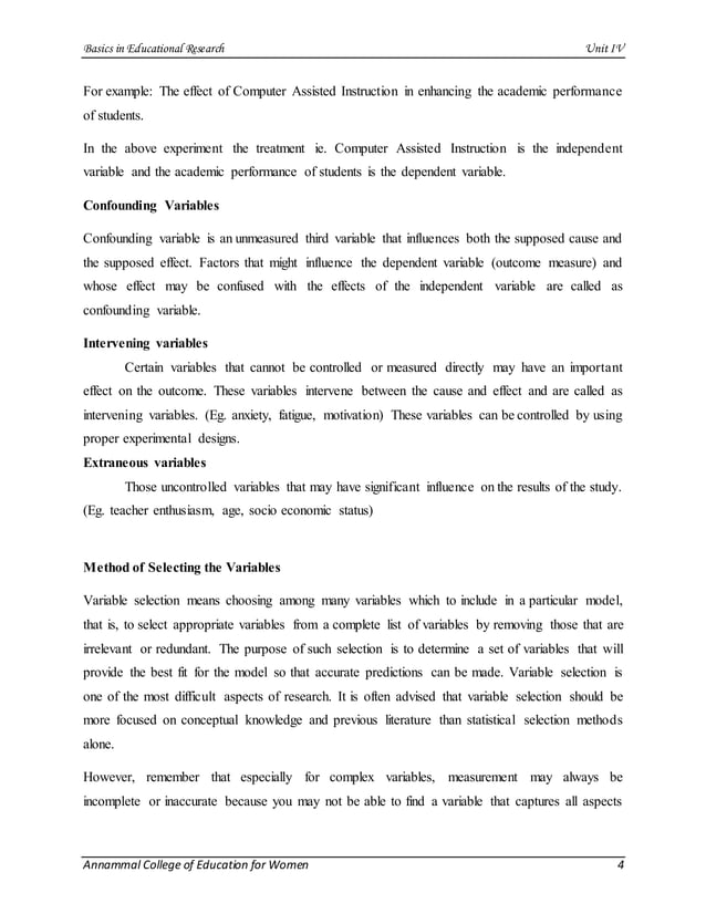 Variables and Scaling Techniques | DOCX