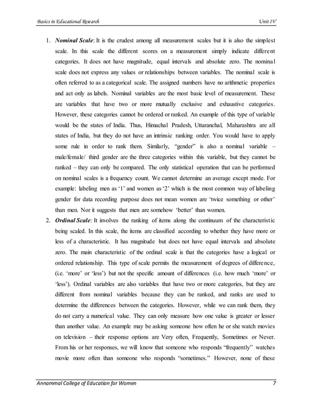 Variables and Scaling Techniques | DOCX