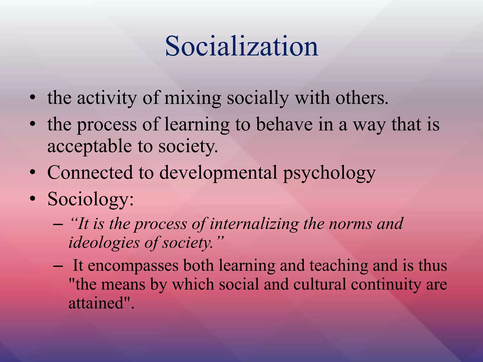 AGENTS OF SOCIALIZATION | PPTX