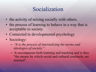 AGENTS OF SOCIALIZATION | PPTX