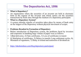 IV- Depository Services | PDF