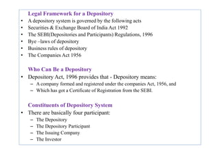 IV- Depository Services | PDF
