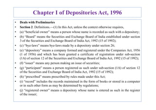 IV- Depository Services | PDF
