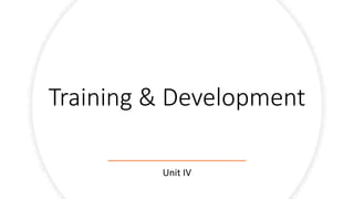 Training and Development | PPT