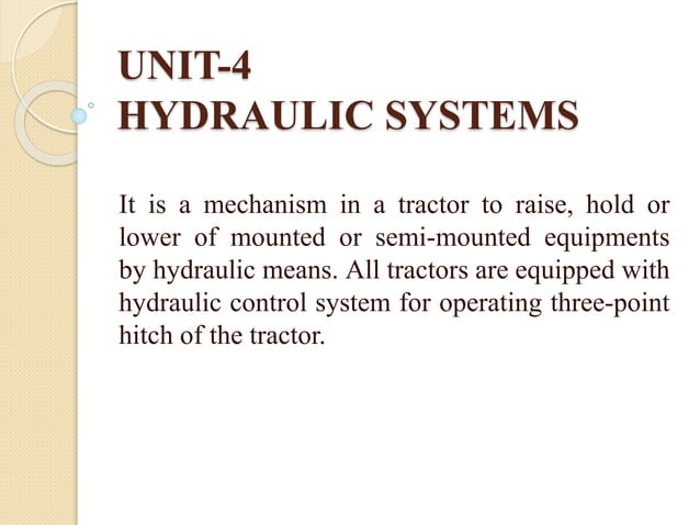 FARM TRACTORS UNIT 4 | PPT