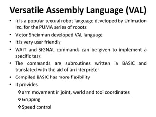 Unit IV.pptx Robot programming and Languages | PPTX
