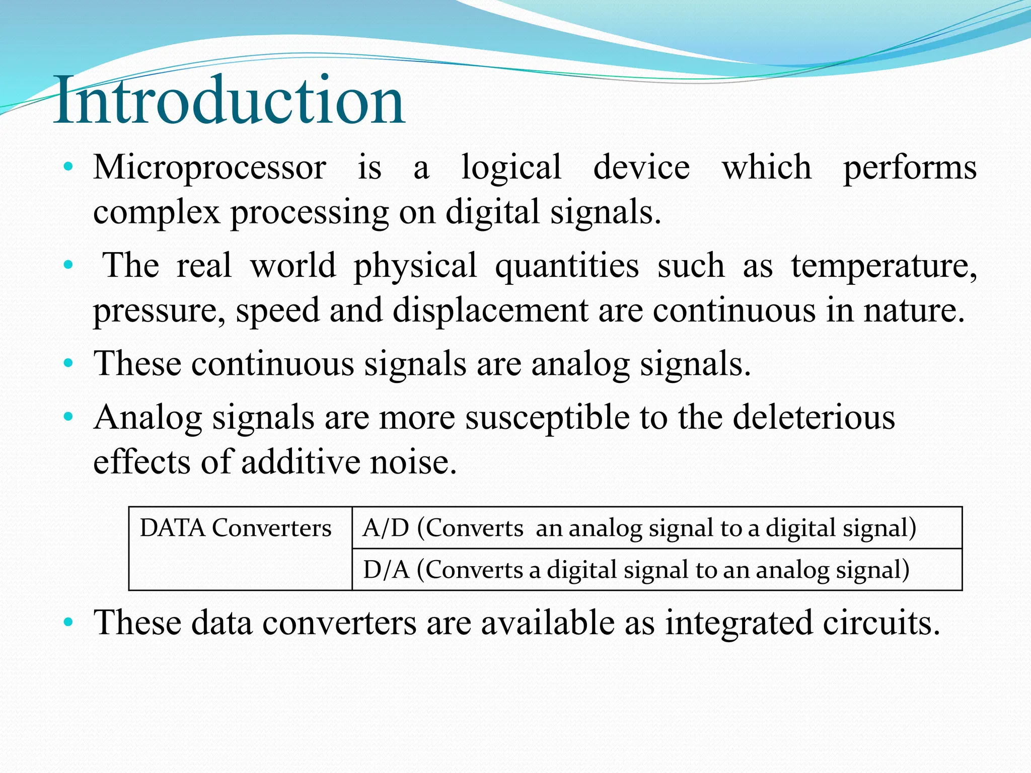 Analog to Digital and Digital to Analog Converter | PPTX
