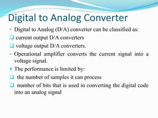 Analog to Digital and Digital to Analog Converter | PPTX