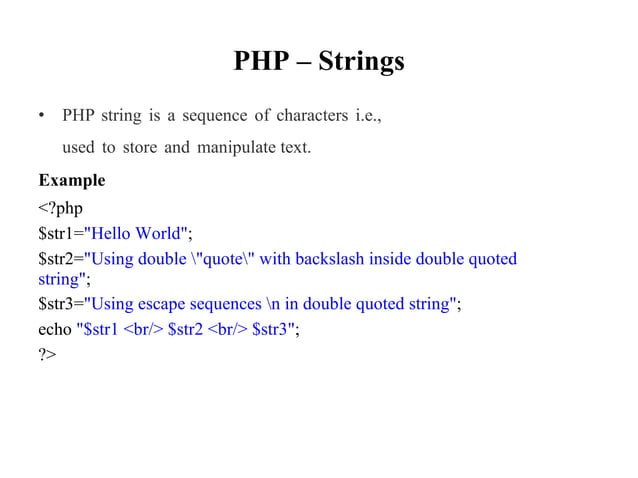 Unit IV.pptx Server side scripting PHP IT3401 | PPTX