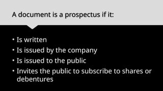 Private placement and Prospectus & its Types | PPTX