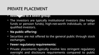 Private placement and Prospectus & its Types | PPTX