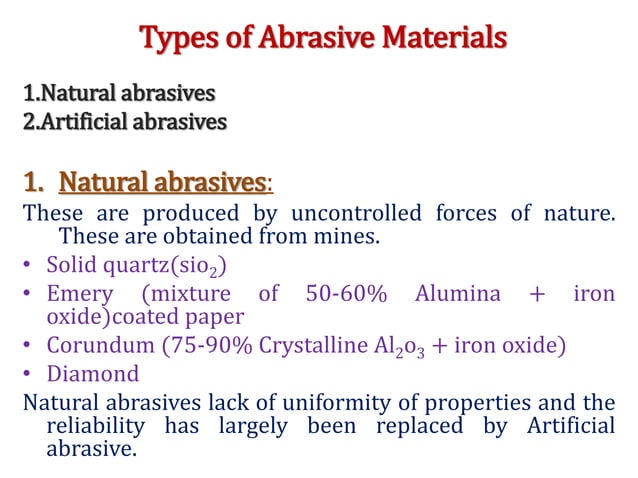 Unit IV Abrasive Process and Broaching | PPTX | Chemistry | Science