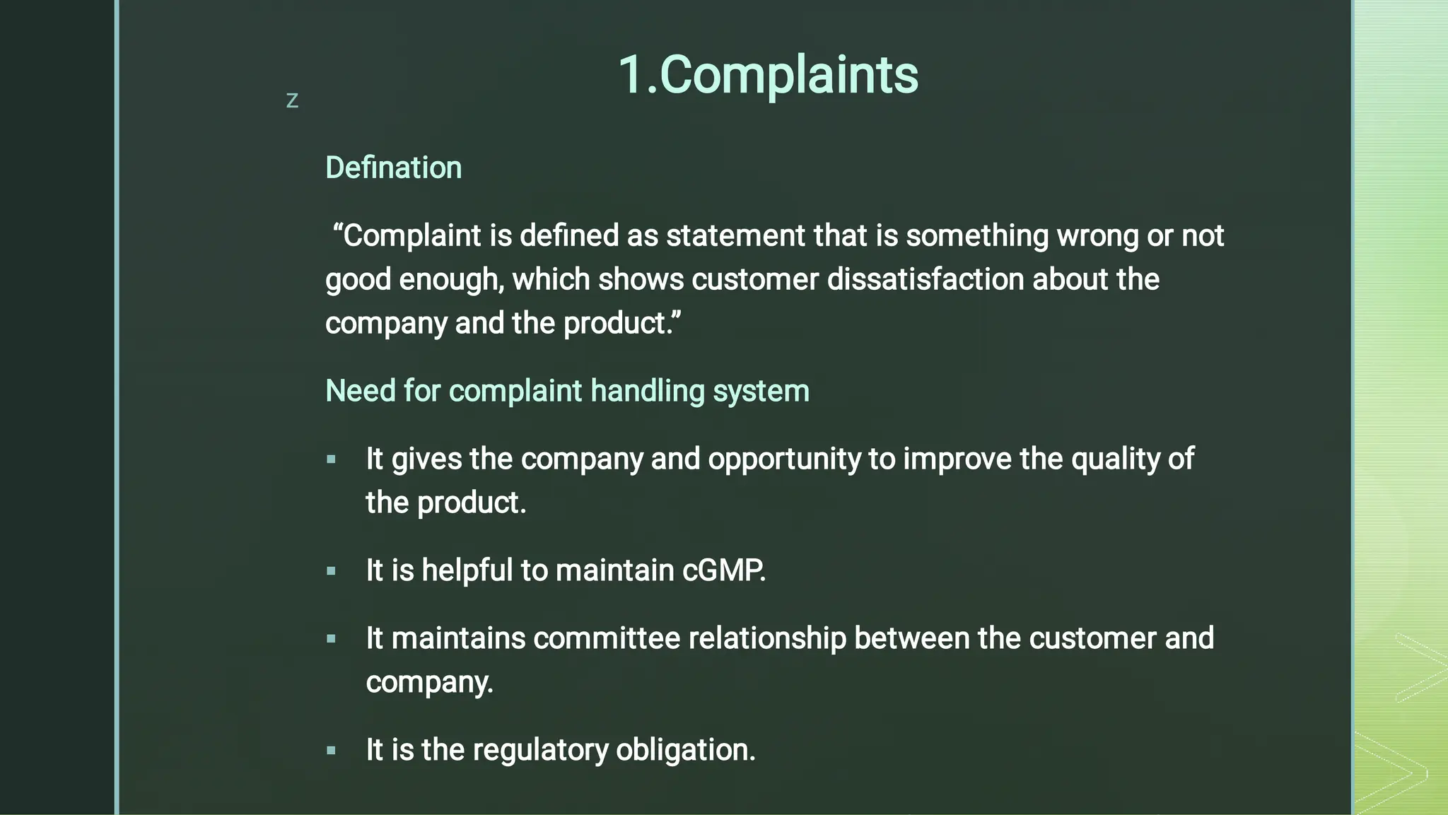 Quality Assurance Unit IV Complaints. | PDF