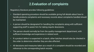 Quality Assurance Unit IV Complaints. | PDF