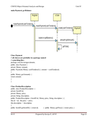 CS8592 Object Oriented Analysis & Design - UNIT IV | PDF
