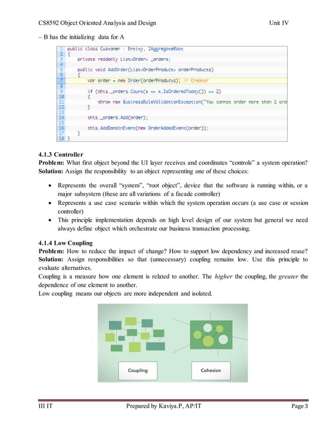 CS8592 Object Oriented Analysis & Design - UNIT IV | PDF