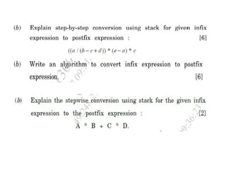Unit IV-infix to postfix and eval.ppt dsa | PPT