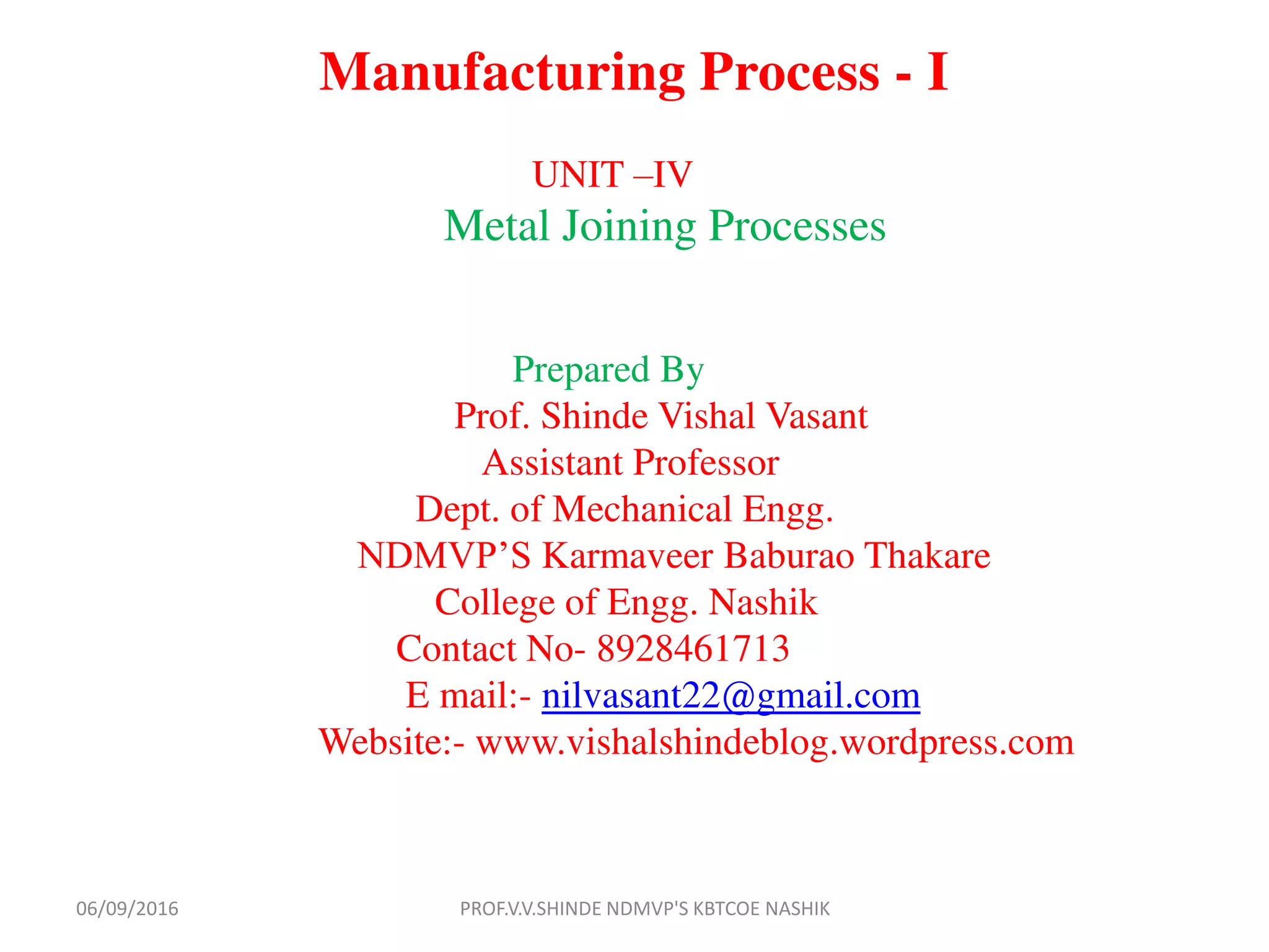 Metal Joining Processes | PDF