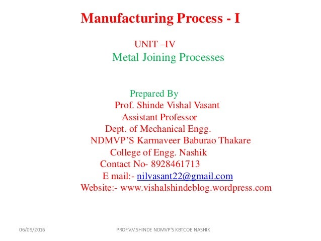 Joining Process In Manufacturing