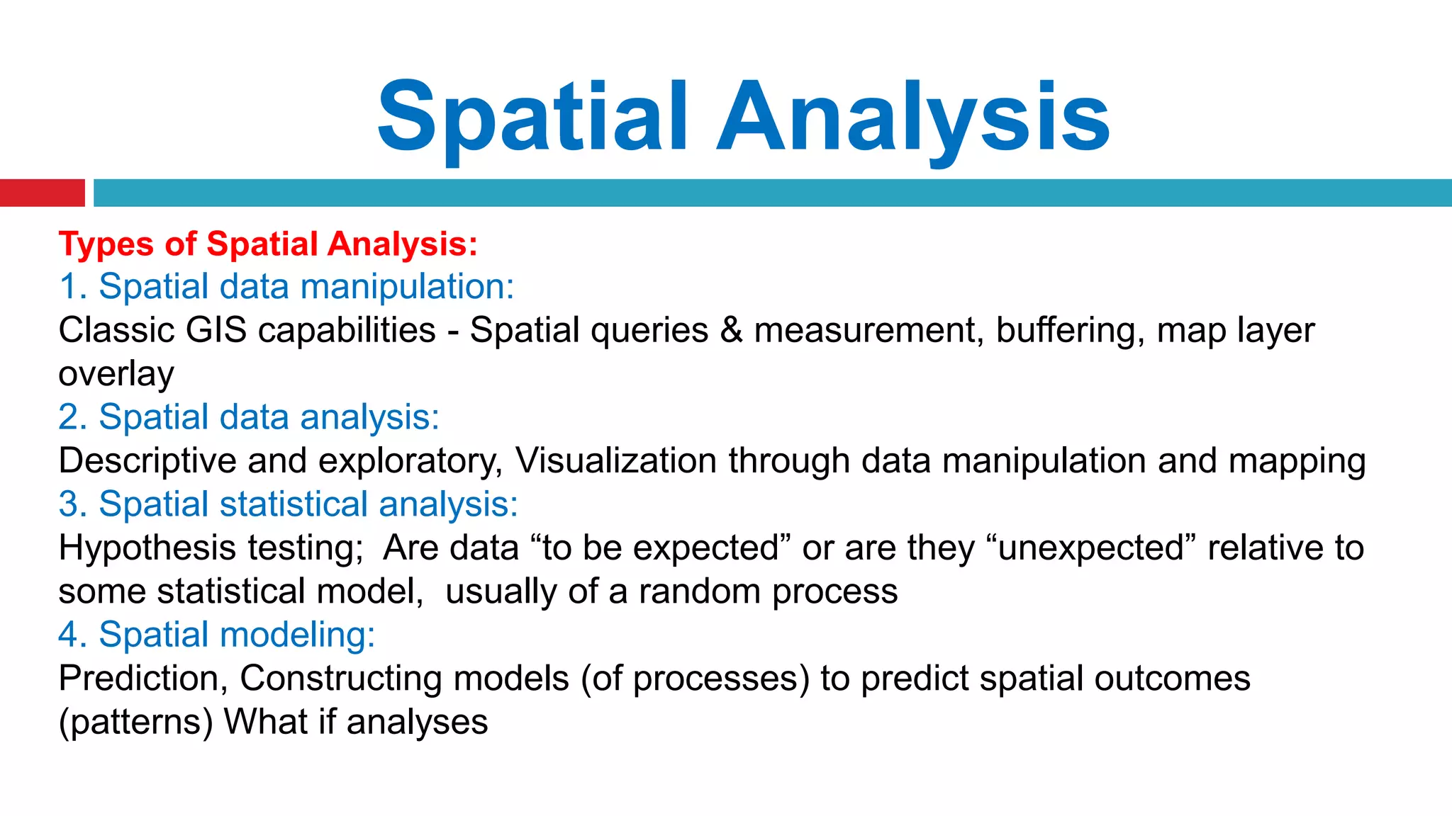 Geo Spatial Analysis And Modelling Pptx Geography Science