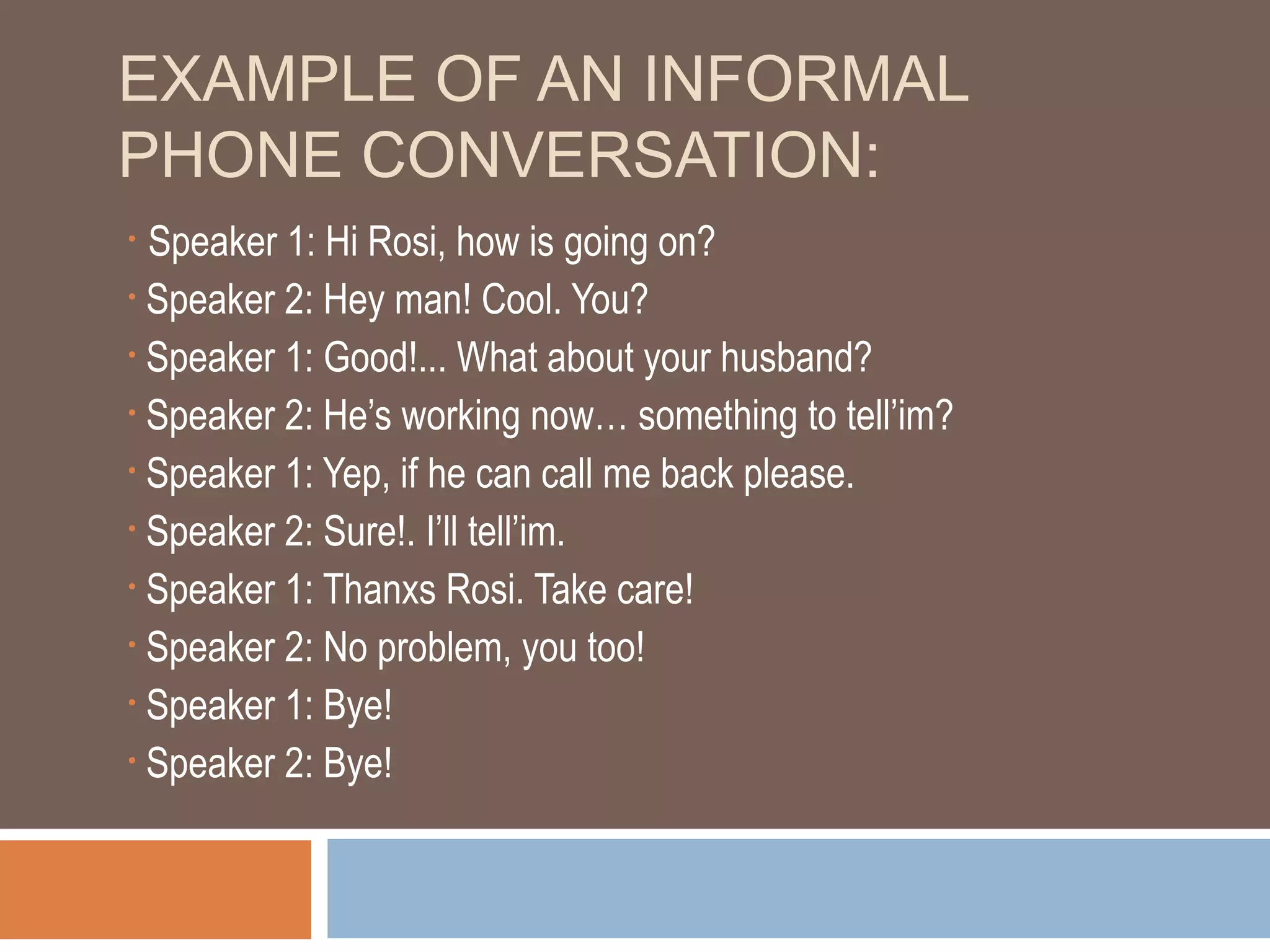 Unit iv telephone conversation | PPT
