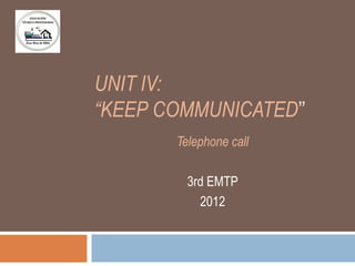 Unit iv telephone conversation | PPT