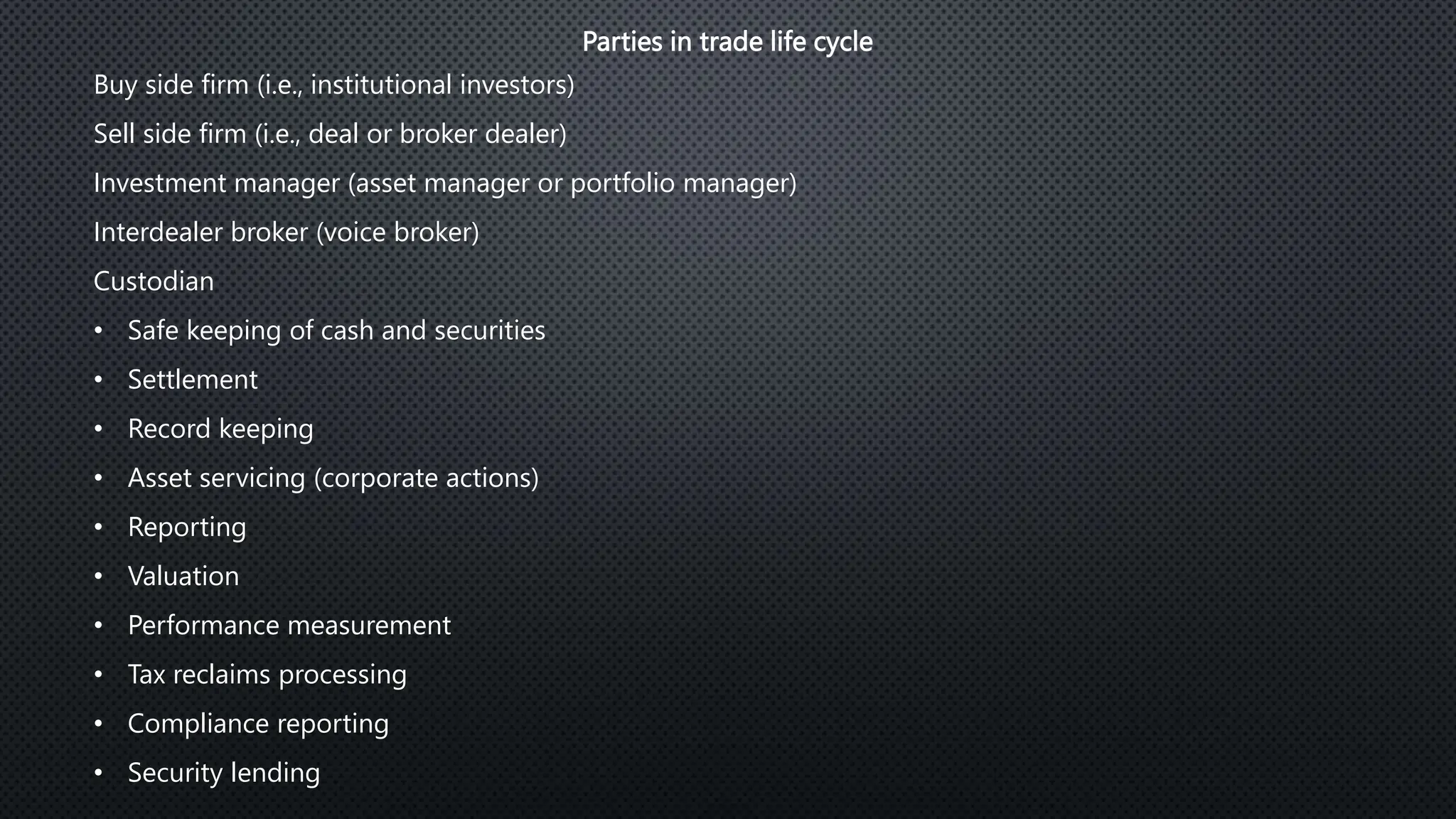 Investment Banking Operations - Trade life cycle.pptx